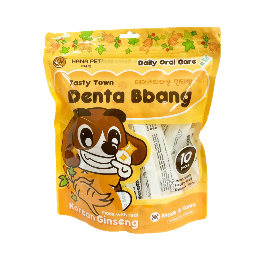 Hana Pet Denta Bbang Dog snack - ฮานะ เพ็ท เดนต้าปัง ขนมขัดฟันสำหรับสุนัข (120g) 10 ชิ้นเล็ก ...