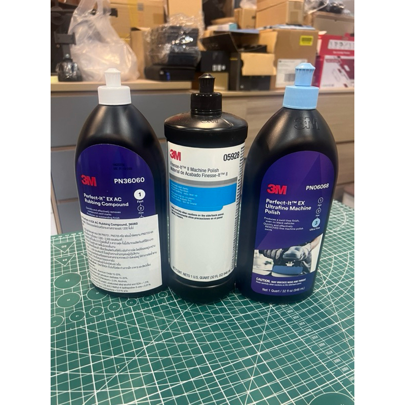 3M น้ำยาขัดสี 36060 ขัดหยาบลบรอย/05928 ขัดละเอียด/06068 ขัดเงา | Shopee ...