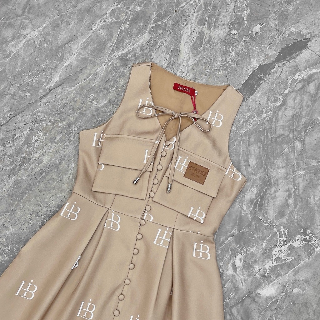 BELLITA BRAND เดรสยาว ทรงสวย กระดุมหน้าแต่งโบว์ | Shopee Thailand