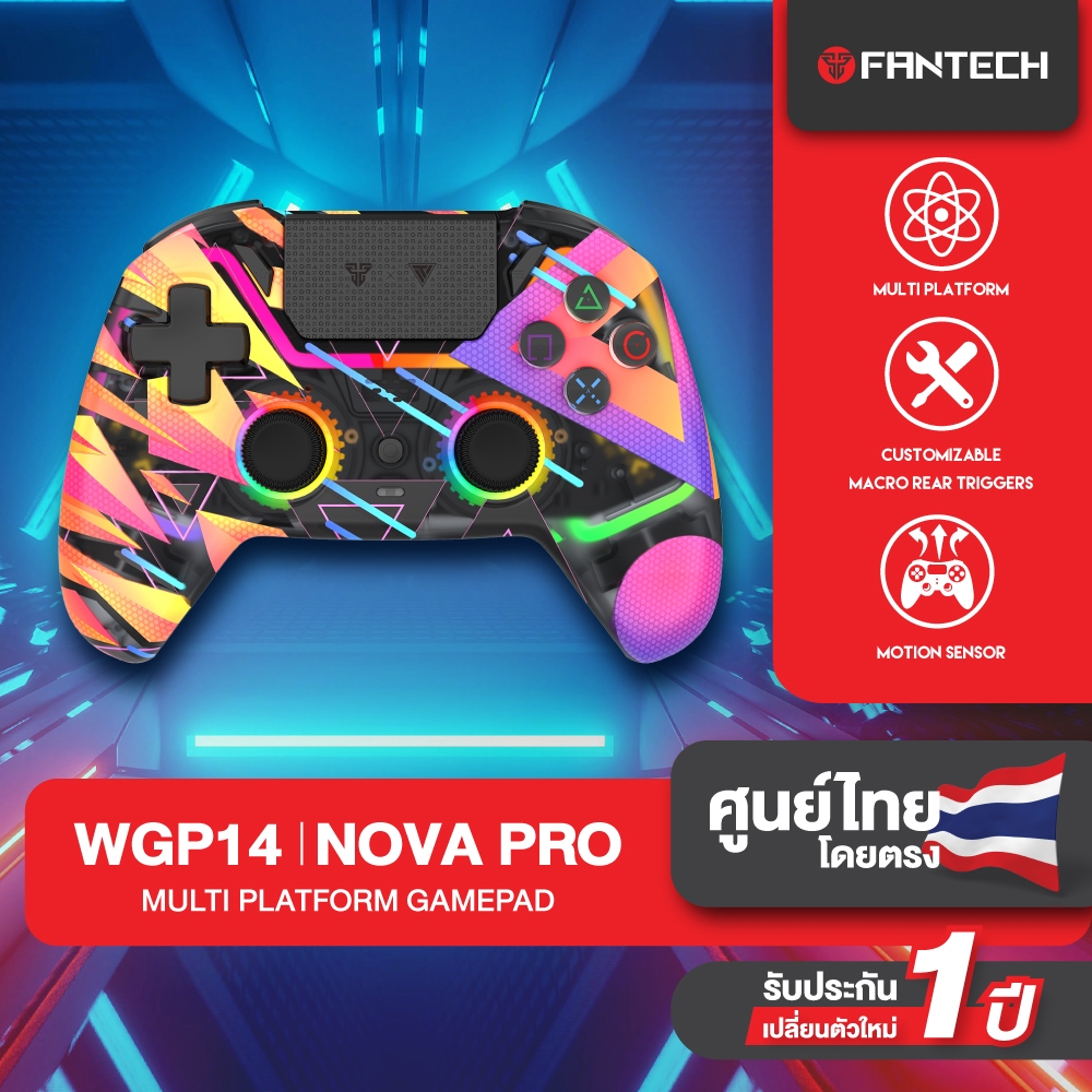 FANTECH รุ่น NOVA PRO WGP14 V2 Joystick จอยเกมมิ่งไร้สาย BT รองรับ PC/Steam, Switch, PS3, PS4 ...
