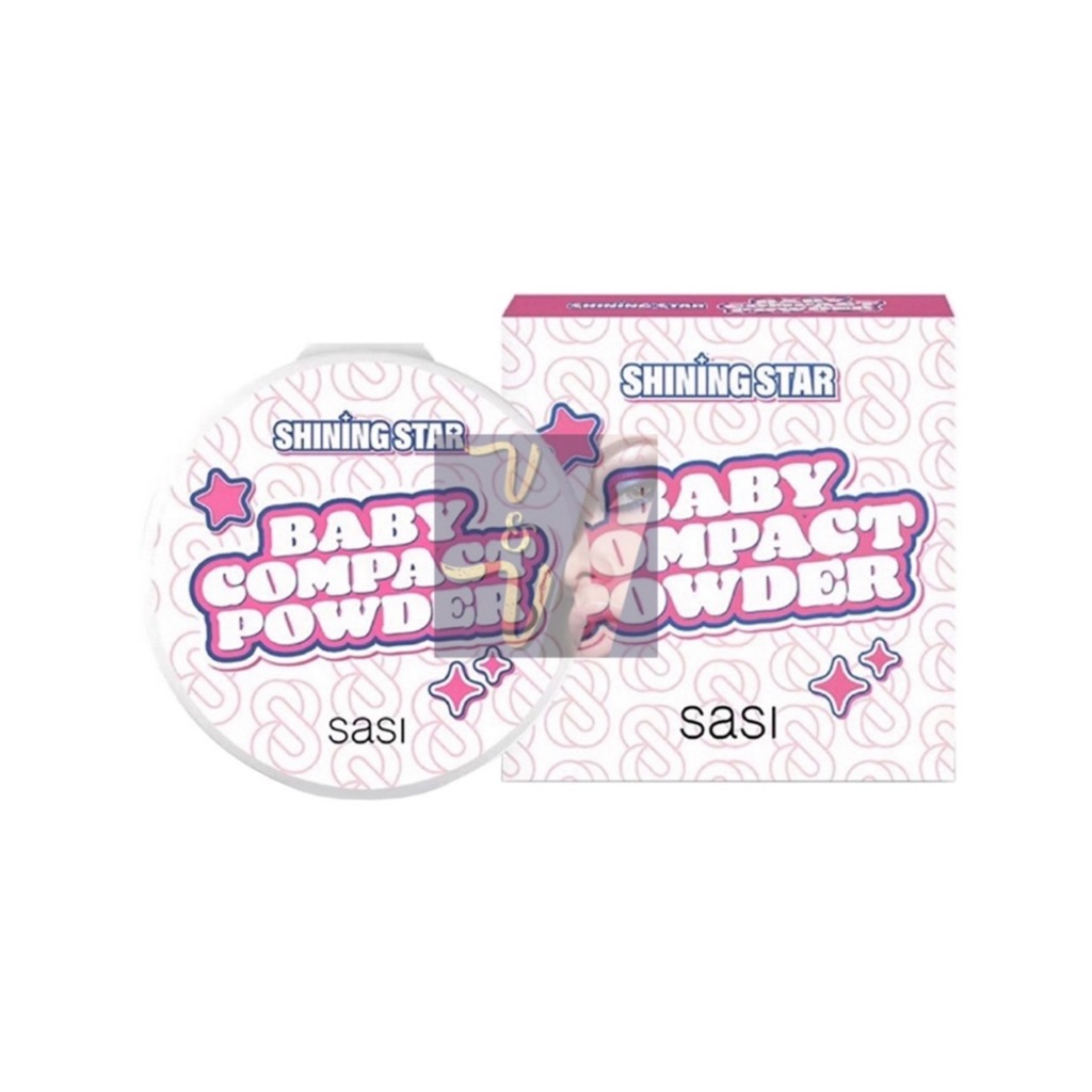 (8.5g.) Sasi Shining Star Baby Compact Powder ศศิ ชายนิ่ง สตาร์ เบบี้ ...