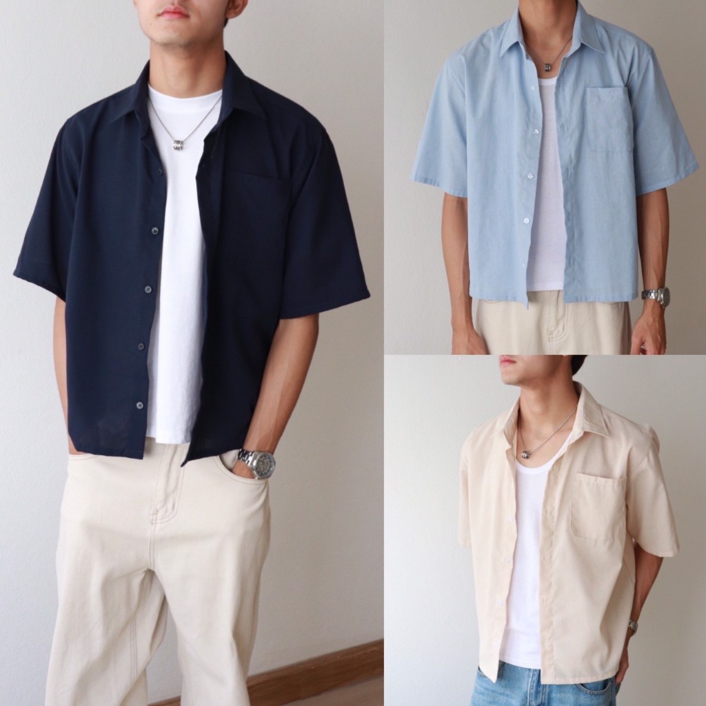 IBB LINEN CROPPED SHIRTS เสื้อเชิ้ตผ้าลินิน100% ทรงครอป เนื้อผ้าบาง ...