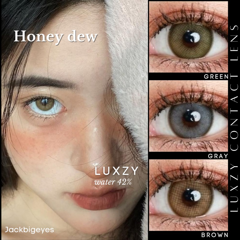 Luxzy lens Mini Honey Dew Green/Gray/Brown ค่าสายตา 0.00-1000 | Shopee ...