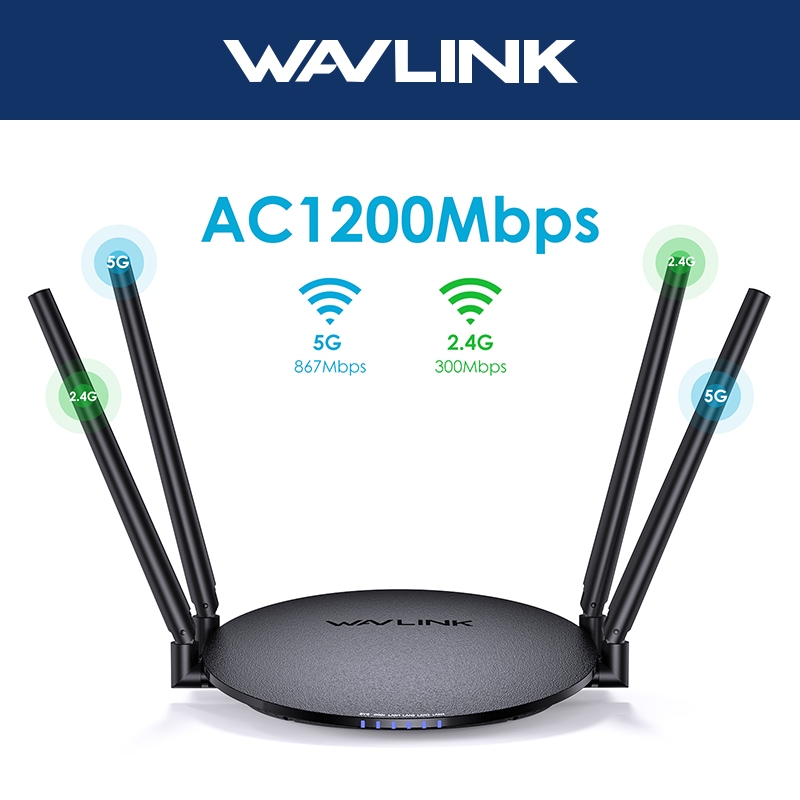 WAVLINK AC1200 Wireless Router 2.4G+5G Dual Band เราเตอร์ wifi | Shopee ...