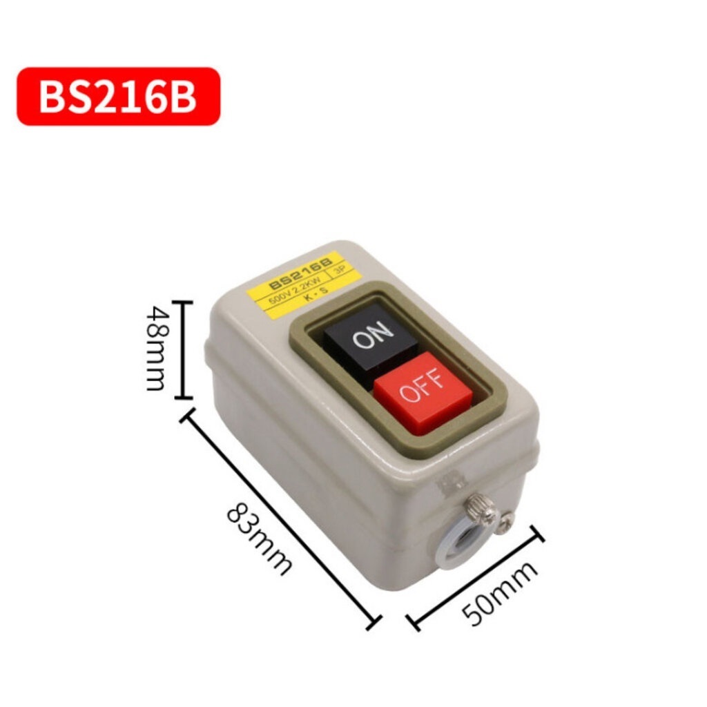 สวิทช์กดจม ON-OFF กล่องเหล็ก 220V 380V 3P ใช้กับเครื่องจักร มอเตอร์ ...