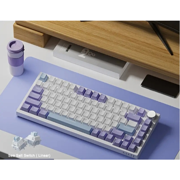 Ajazz AK820 white Blue/Switch 82Key Gasket Hotswap Wired Mechanical ...