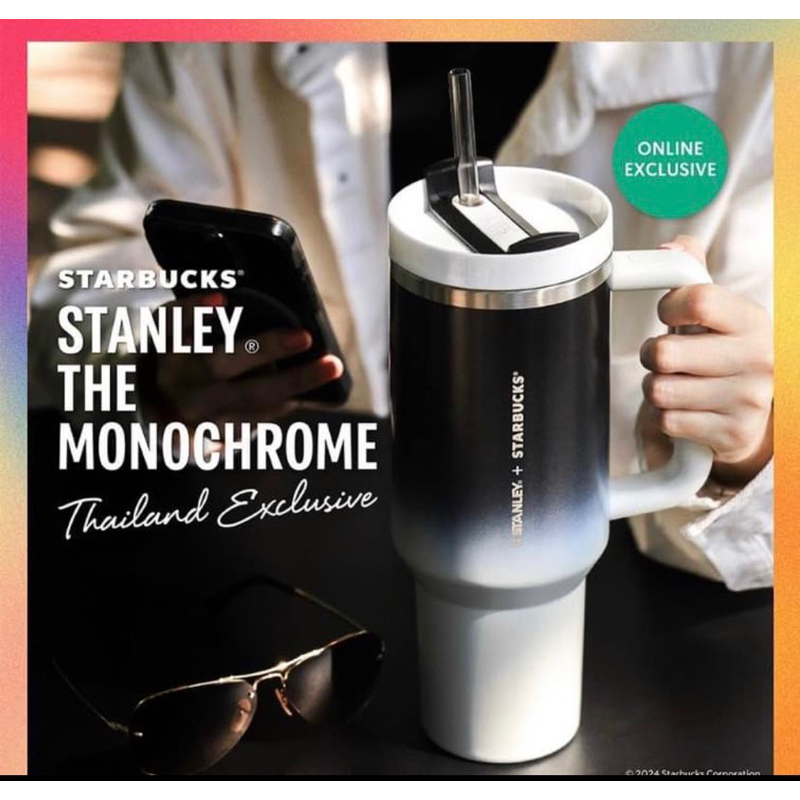 [พร้อมส่ง] Starbucks Stainless Steel Stanley Gradient Black White Cold ...