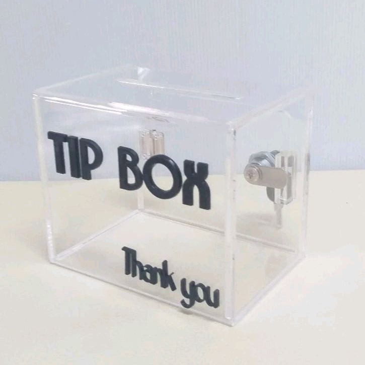 รุ่นใหม่แกะกล่อง ฝาบานใหญ่ขึ้น 2 บานพับ พร้อมดามเส้น สดๆ ร้อนๆ ไม่เหมือนใคร tipbox กล่องใส่เงิน ...