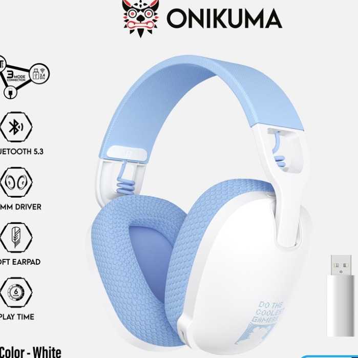 HEADSET (หูฟัง) ONIKUMA KUMA B2 (BLUETOOTH / 2.4G / WIRED *** 3 MODE ...