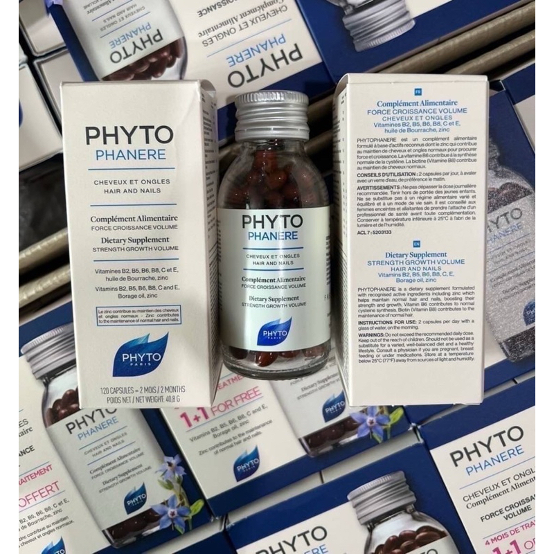 รุ่นใหม่ เห็นผลไวกว่าเดิมจ้ะ Phyto Paris Phytophanere 120 Capsules ( สำหรับ2เดือน ) | Shopee ...
