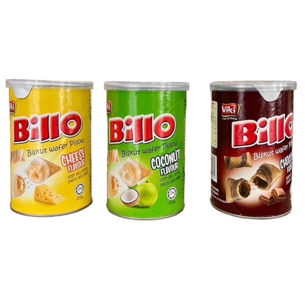 Billo wafer pillow บิลโล เวเฟอร์สอดใส้ แบบกระป๋อง 85 กรัม | Shopee Thailand