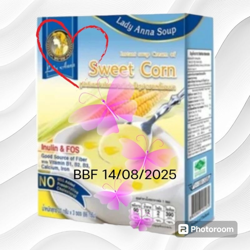 Lady Anna Soup~เลดี้ แอนนา ซุปครีมรสข้าวโพด~กึ่งสำเร็จรูป 1กล่อง(3ซอง ...