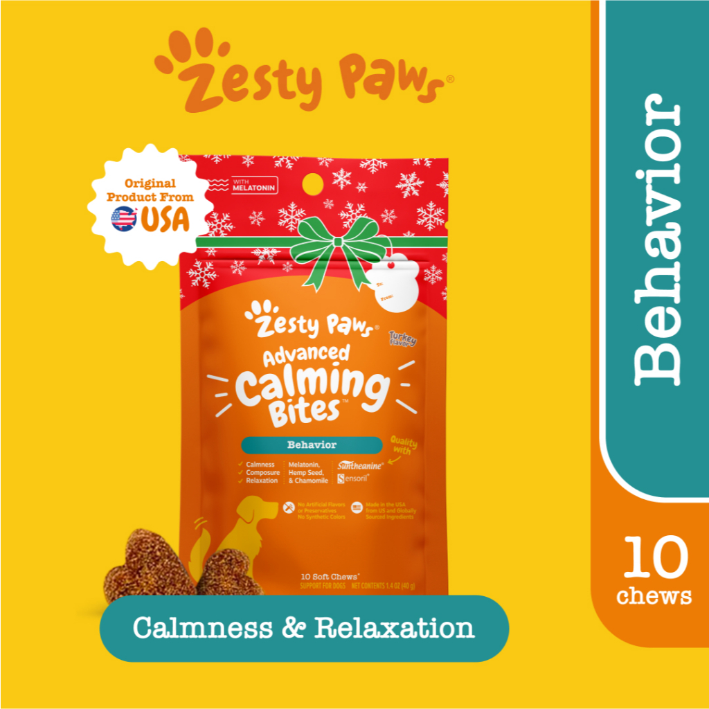 Zesty Paws Advanced Calming Bites for Dogs Behavior อาหารเสริมช่วยให้ ...