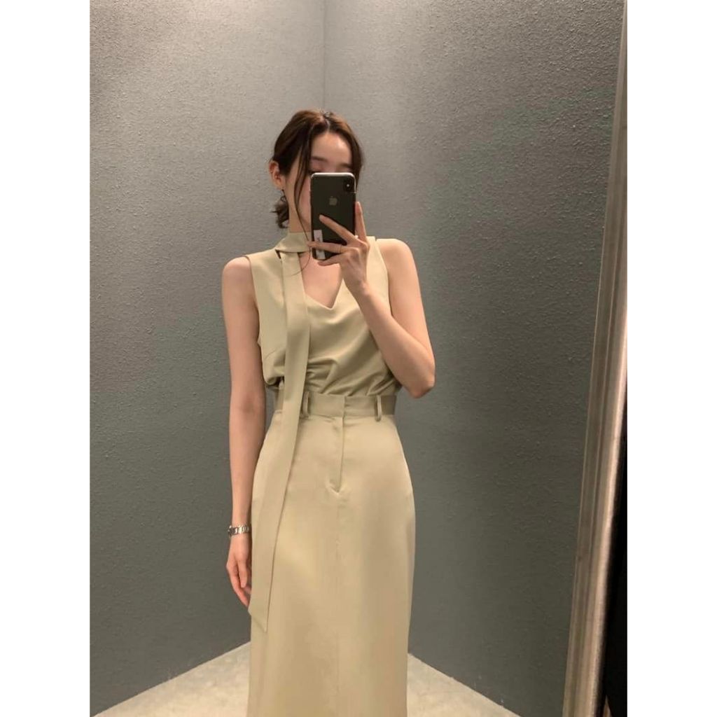 Mogwany พรี Piper Set (เสื้อ+กระโปรง) 3 สี เขียวครีม,ดำ,น้ำตาล ผ้าดี ...