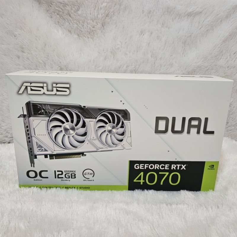 (มือ1) VGA ASUS GEFORCE RTX 4070 DUAL OC 12G WHITE - 12GB GDDR6X ...