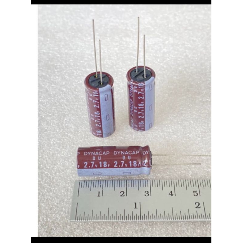 18F 2.7V(18ล้านไมโคร)ELNAสีน้ำตาล DYNACAP(แพ็ค5ตัว)ขนาด 13x31mmแท้-ใหม่แกะกล่อง ซุปเปอร์แคป ...
