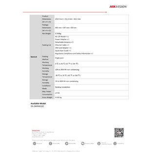 HIKVISION DS-3WR4G12C : Wireless Router 4G CAT4 BY BILLIONAIRE ...