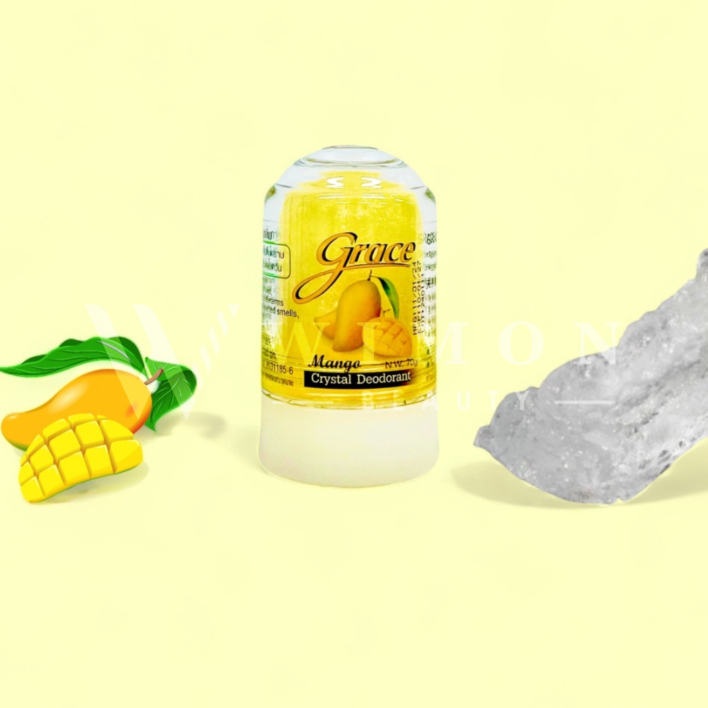 Grace Natural Deodorant 70 g. เกรซ สารส้มแท่ง ระงับกลิ่นกาย สารส้มเกรซ ...