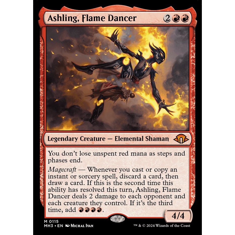 Ashling, Flame Dancer การ์ด Magic the Gathering [MTG] ของแท้ [MH3 ...
