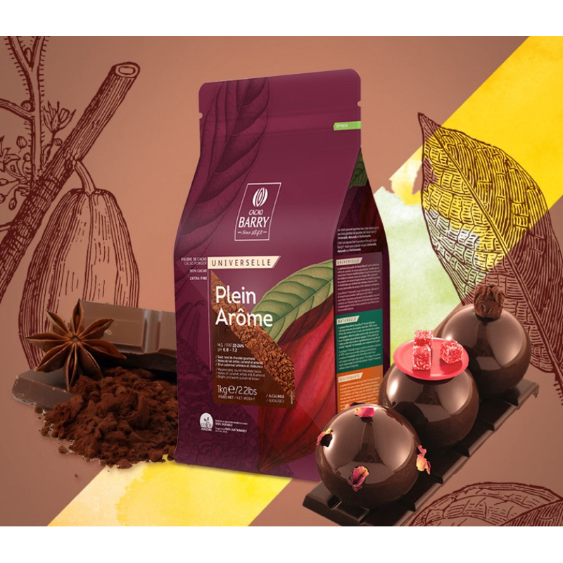Cacao Barry Plein Arome Cocoa Powder#2 สีอ่อน ผงโกโก้ คาเคาแบร์รี่ 1kg | Shopee Thailand