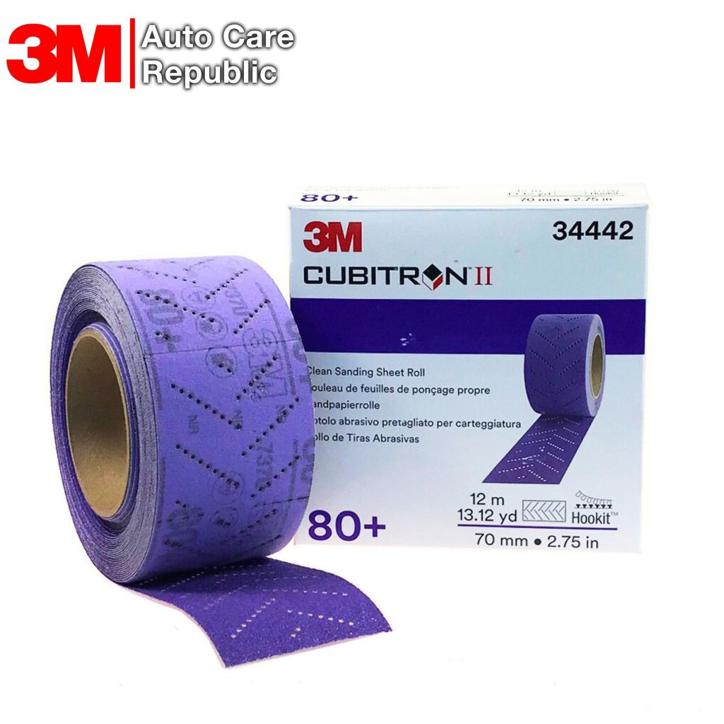 3M Cubitron™ II Hookit™ กระดาษทรายม้วน ขนาด 70 มม x 12 ม 34442 34444 34445 34446 34448 34449 ...