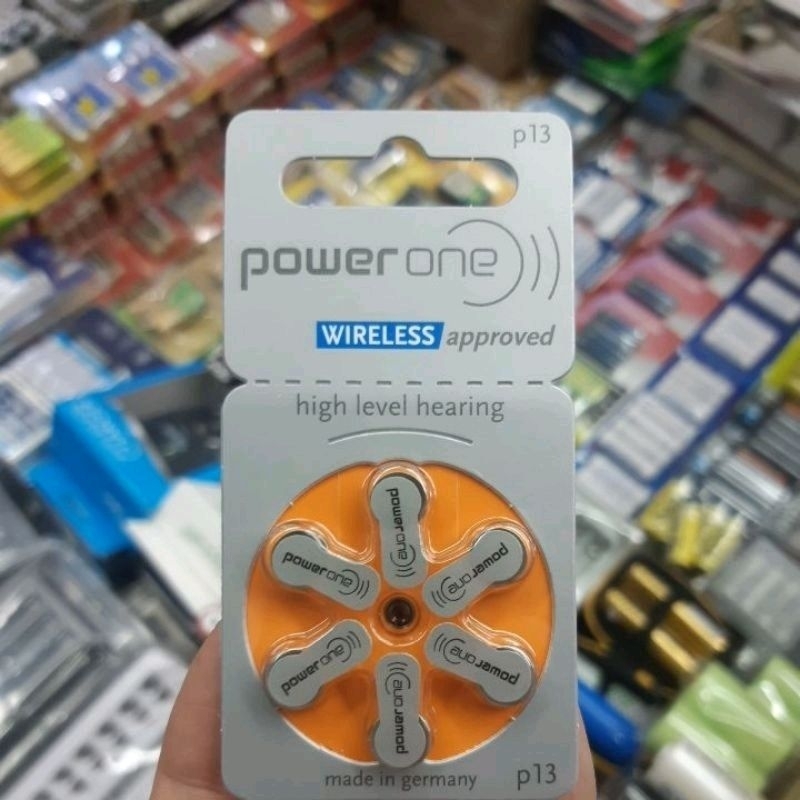 ถ่านเครื่องช่วยฟัง Power One 13 Wireless Approved เทียบเบอร์ A13, ZA13, PR48 แพค6ก้อน 1.45V ของ ...