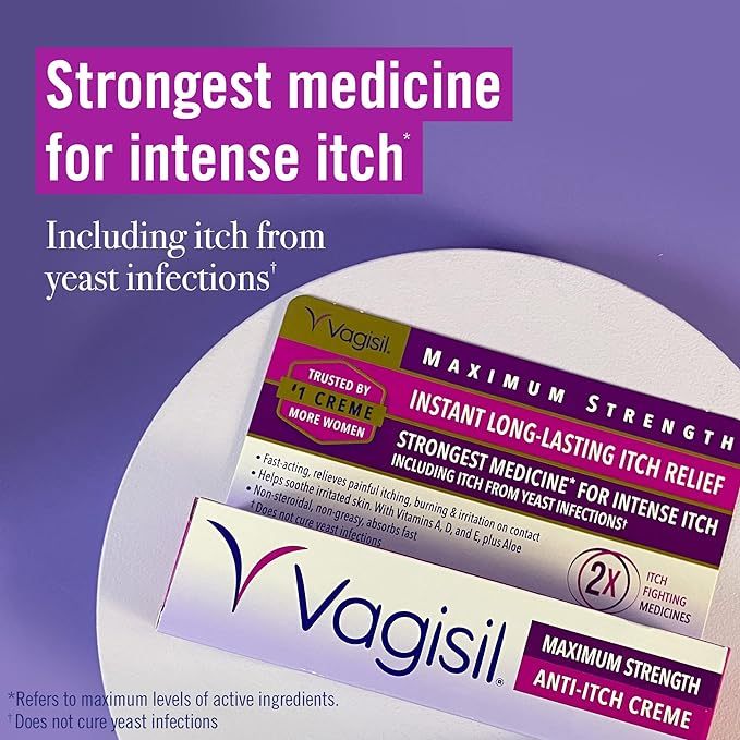 บรรเทาช่องคลอดแห้งคัน Vagisil Maximum Strength Feminine Anti-Itch Cream ...