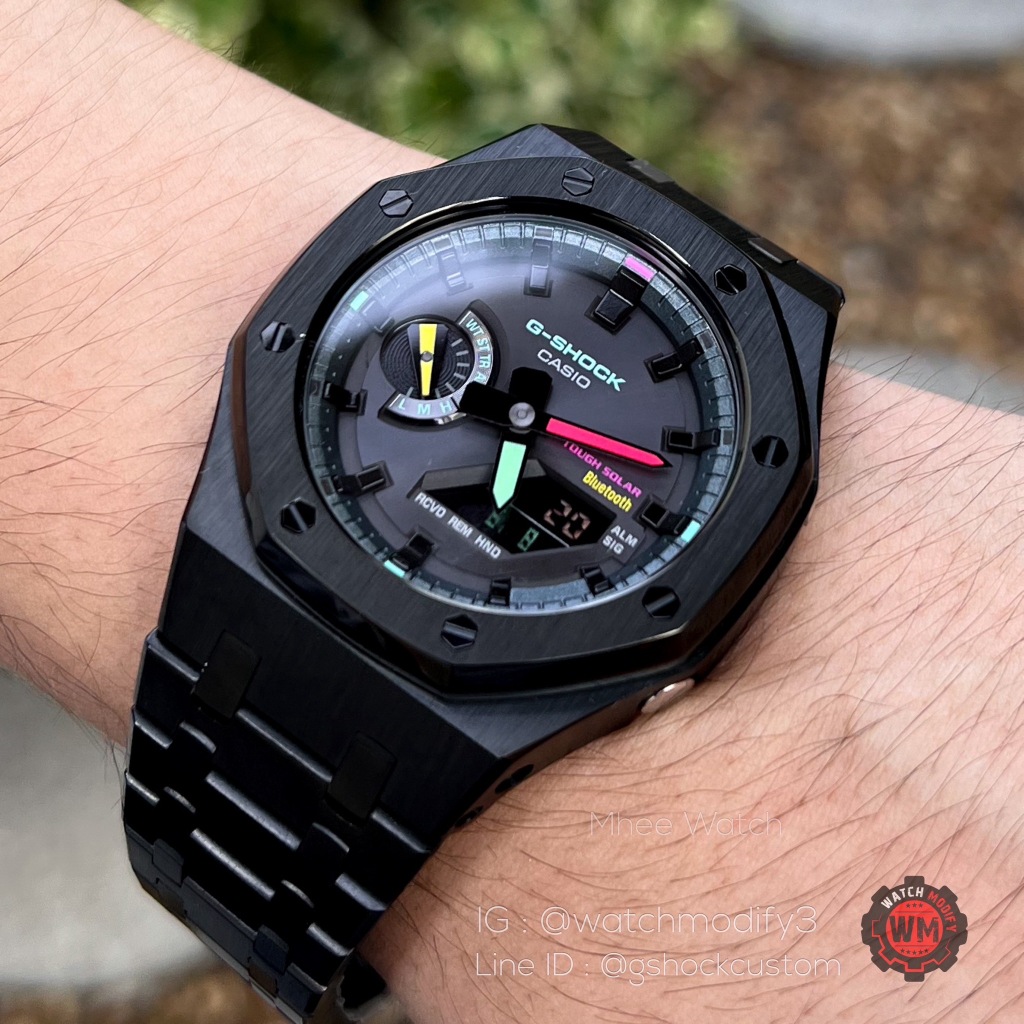 G-Shock Tough Solar Casioak Neon Tron Dial Black Steel AP Style ...