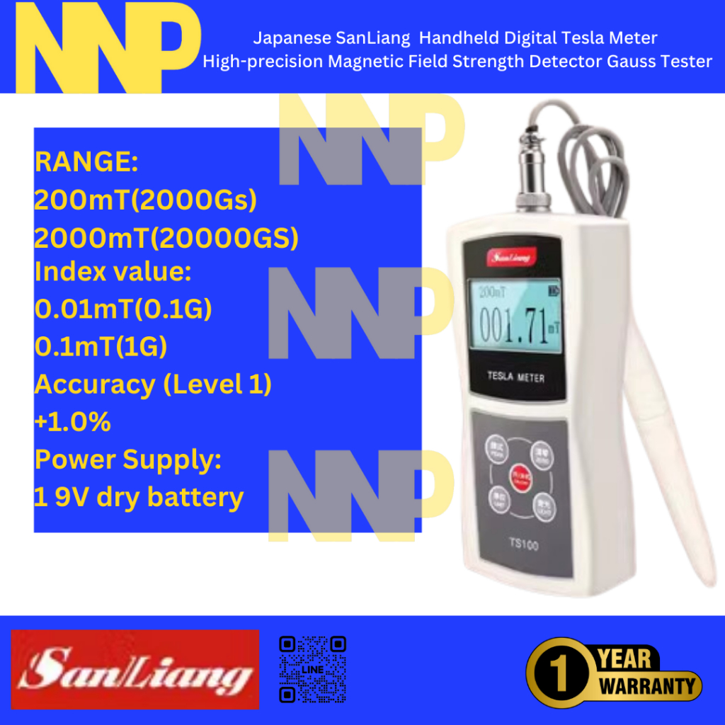 SanLiang Japanese Three-quantity Handheld Digital Tesla Meter รุ่น ...