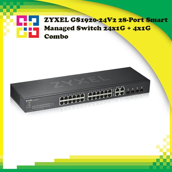 ZYXEL GS1920-24V2 28-Port Smart Managed Switch 24x1G + 4x1G Combo ...