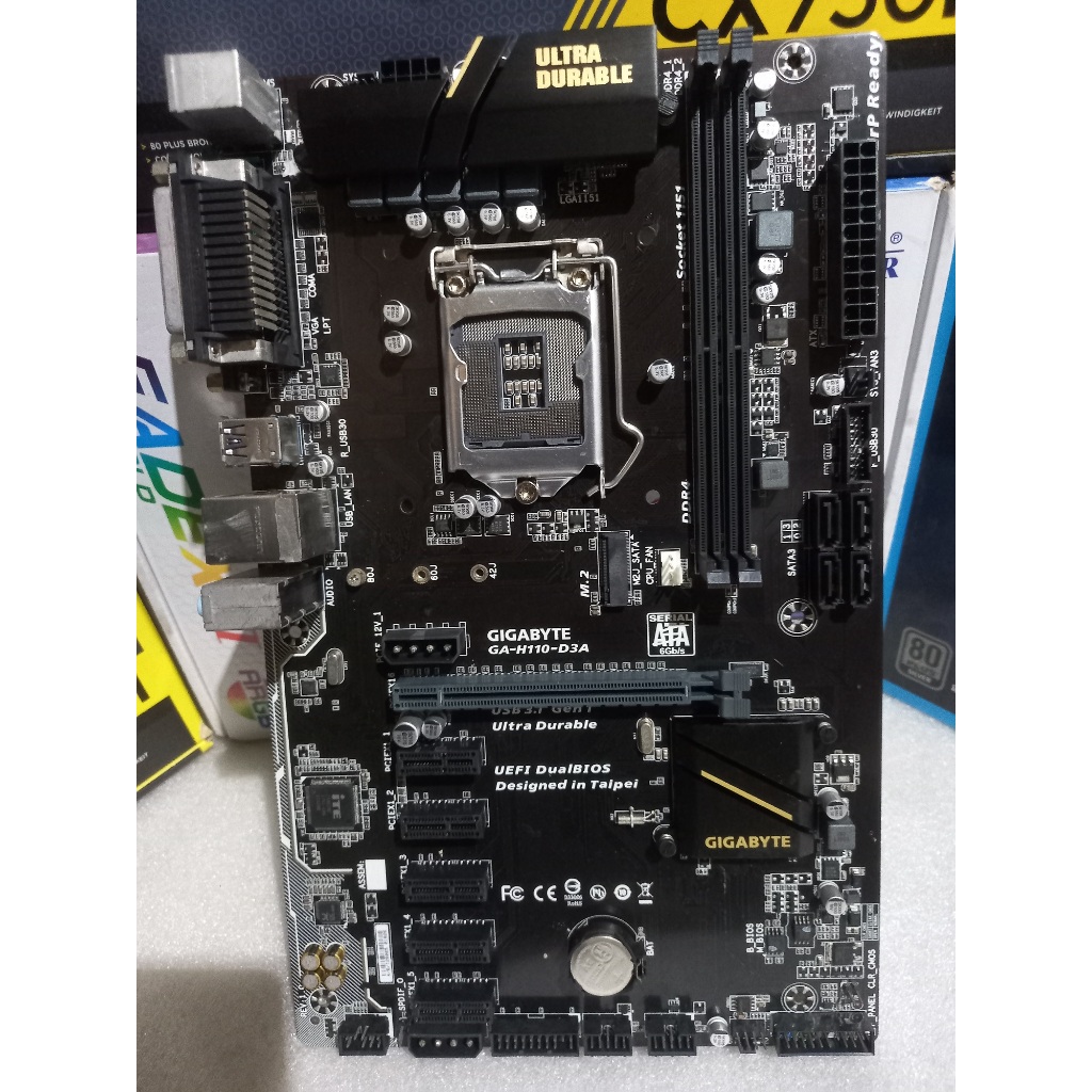 Mainboard Gigabyte GA-H110-D3A มือ2 ไม่มีฝาหลัง / เมนบอร์ด / board / บอร์ด | Shopee Thailand
