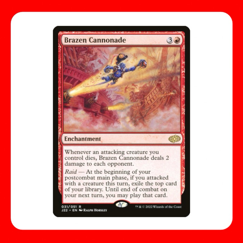 [MTG] Brazen Cannonade [J22] [RED] [RARE] [NORMAL] [ENG] (การ์ดเมจิค ...