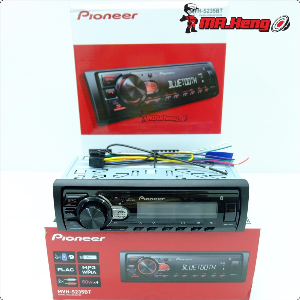 วิทยุรถยนต์ 1 din PIONEER MVH-S235BT Bluetooth/USB เครื่องเสียงรถยนต์ ...