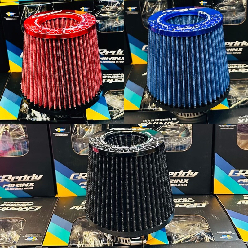 กรองอากาศ GREDDY AIR FILTER สำหรับสายซิ่ง มี 3สี ขนาดปากกรอง 3นิ้ว กรอง ...