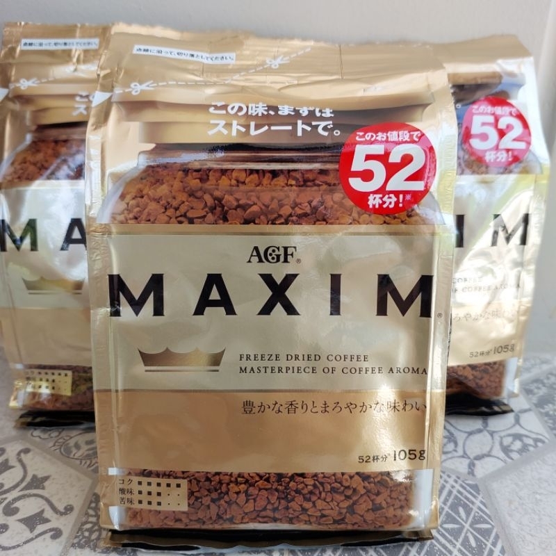 🎏🌸 AGF Maxim Coffee 🇯🇵☕️ AGF Maxim กาแฟ ถุงสีทอง 105 กรัม ของแท้100% ️ | Shopee Thailand