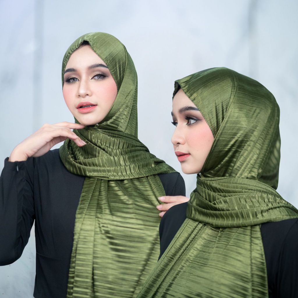 ผ้าพันอัดพลีท ฮิญาบ พร้อมอินเนอร์(คละสีอินเนอร์) ใส่ออกงาน ได้ในชีวิต ...