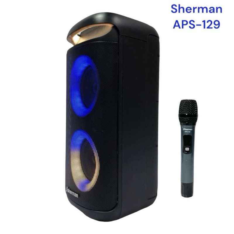Sherman APS-129 ลำโพงบลูทูธ ปาร์ตี้ ขนาด 6.5 นิ้ว ดอกลำโพง 2 ดอก กำลังขยาย 40W | Shopee Thailand