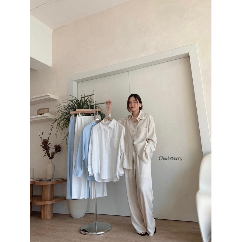 Charlotte irony | Zoe Linen Set | Shopee Thailand