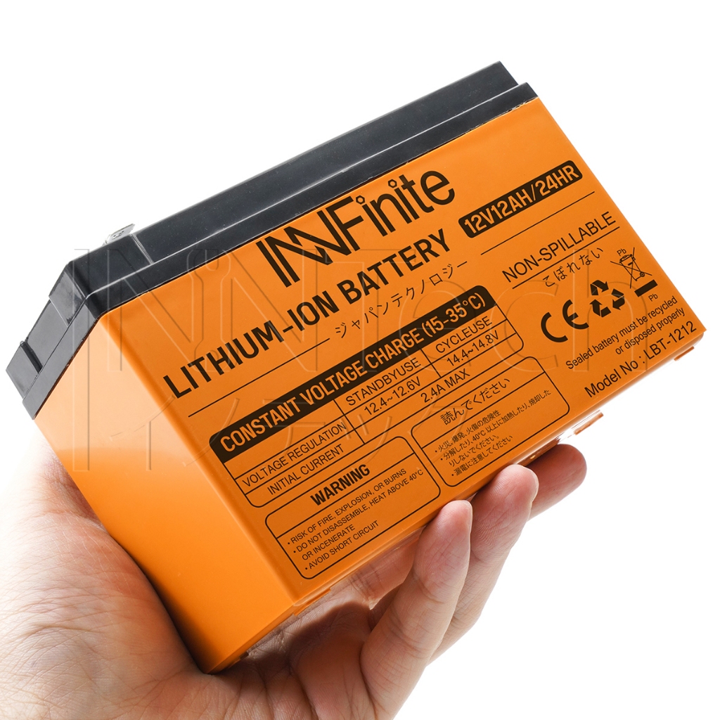 InnFinite แบตเตอรี่ลิเธียม 12V12AH / 12V8AH แบตเครื่องสำรองไฟ ไฟฉุกเฉิน ...
