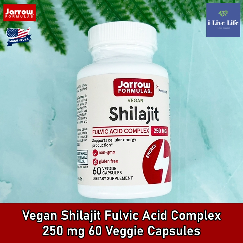 Jarrow Formulas - Vegan Shilajit Fulvic Acid Complex 250 mg 60 Veggie ...