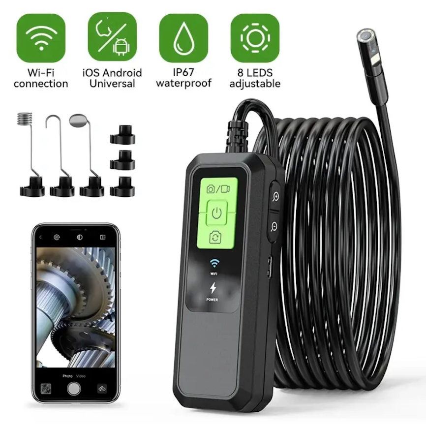 2024 INSKAM WiFi กล้องส่องกล้องอุตสาหกรรม Dual เลนส์กล้องตรวจสอบ 8 มม. ...