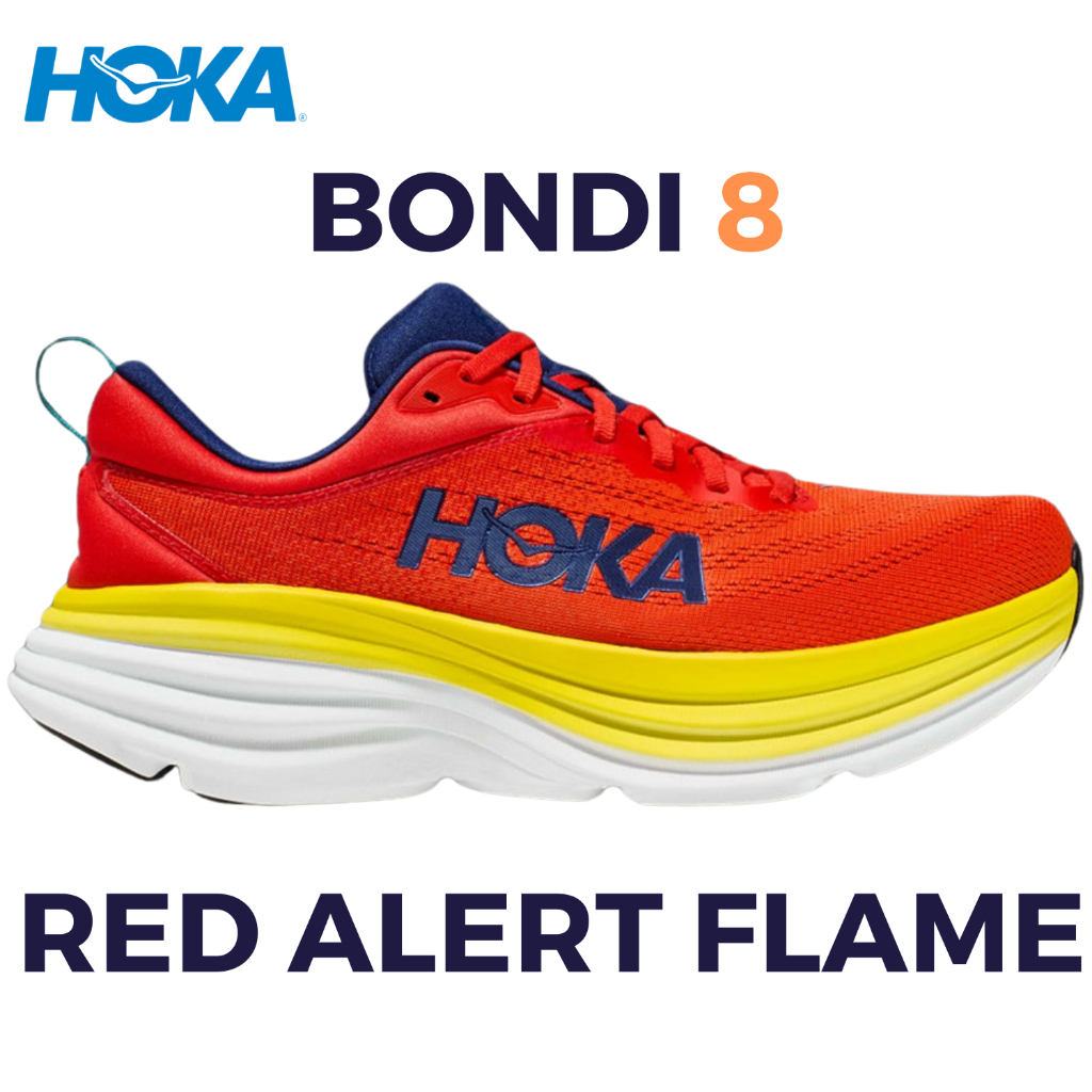 รองเท้าวิ่ง Hoka Bondi 8 Red Alert Flame | Shopee Thailand