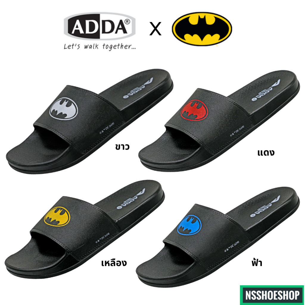[ส่งทุกวัน] ADDA BATMAN แบทแมน รองเท้าแตะแบบสวม รุ่น 14303 size 7-10 ...