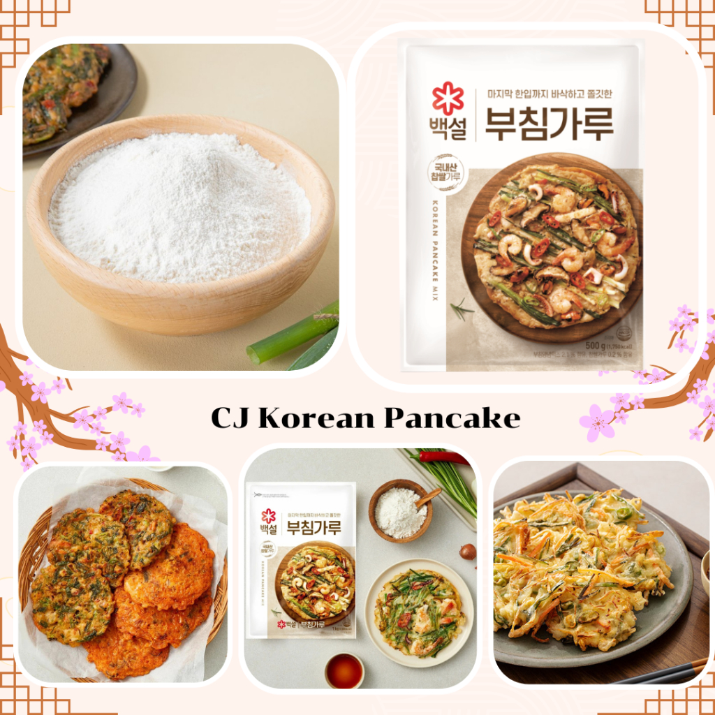 แป้งชุปแป้งทอดแพนเค้กเกาหลี, พาจอน, Korean Pancake Mix มีขนาด 500g., 1 kg. ยี่ห้อ CJ, Ottogi ...