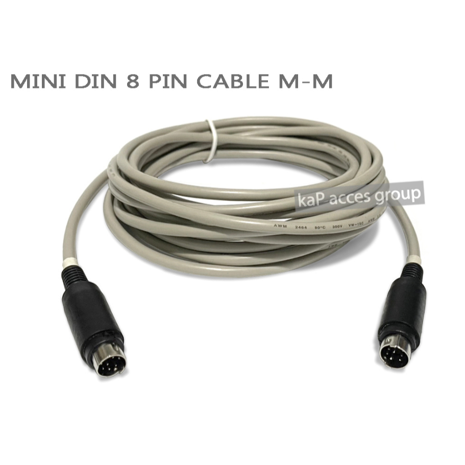 MINI DIN 8 PIN MALE - MALE PLUG CONNECTOR CABLE (3,5m) | Shopee Thailand