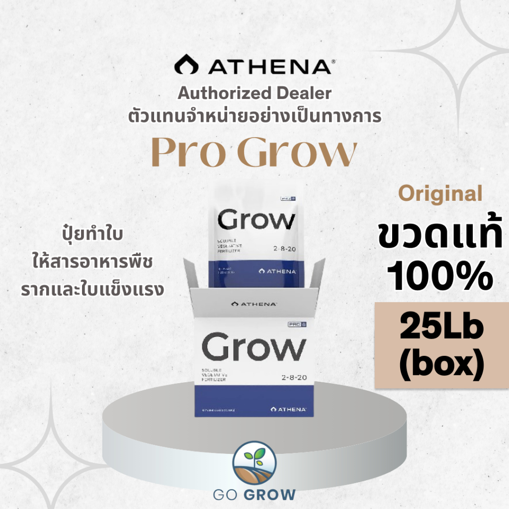 [ขวดแท้] Athena Pro Grow 25Lb (Box) ปุ๋ยทำใบ ปุ๋ยหลักสารอาหารพืชครบถ้วน ...