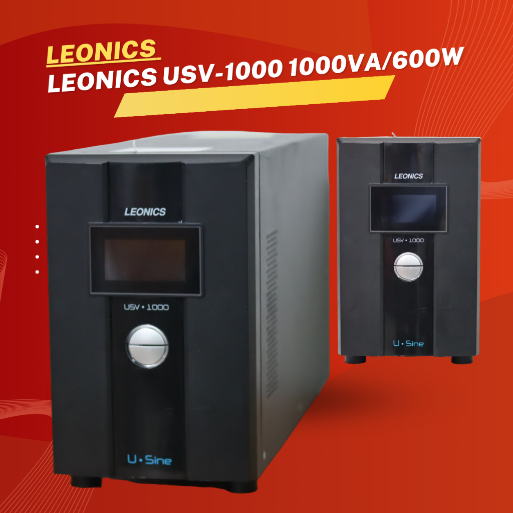 LEONICS UPS รุ่น USV-1000 1000va/600w เครื่องพร้อมแบตเตอรี่ Battery ...