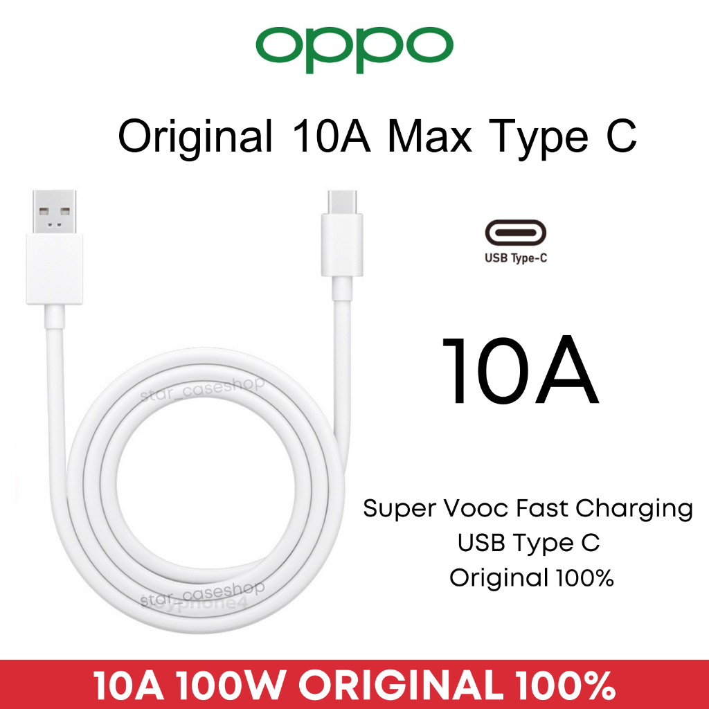 สายชาร์จ Oppo 10A Super Vooc Fast Charging USB Type C Original 100% ...