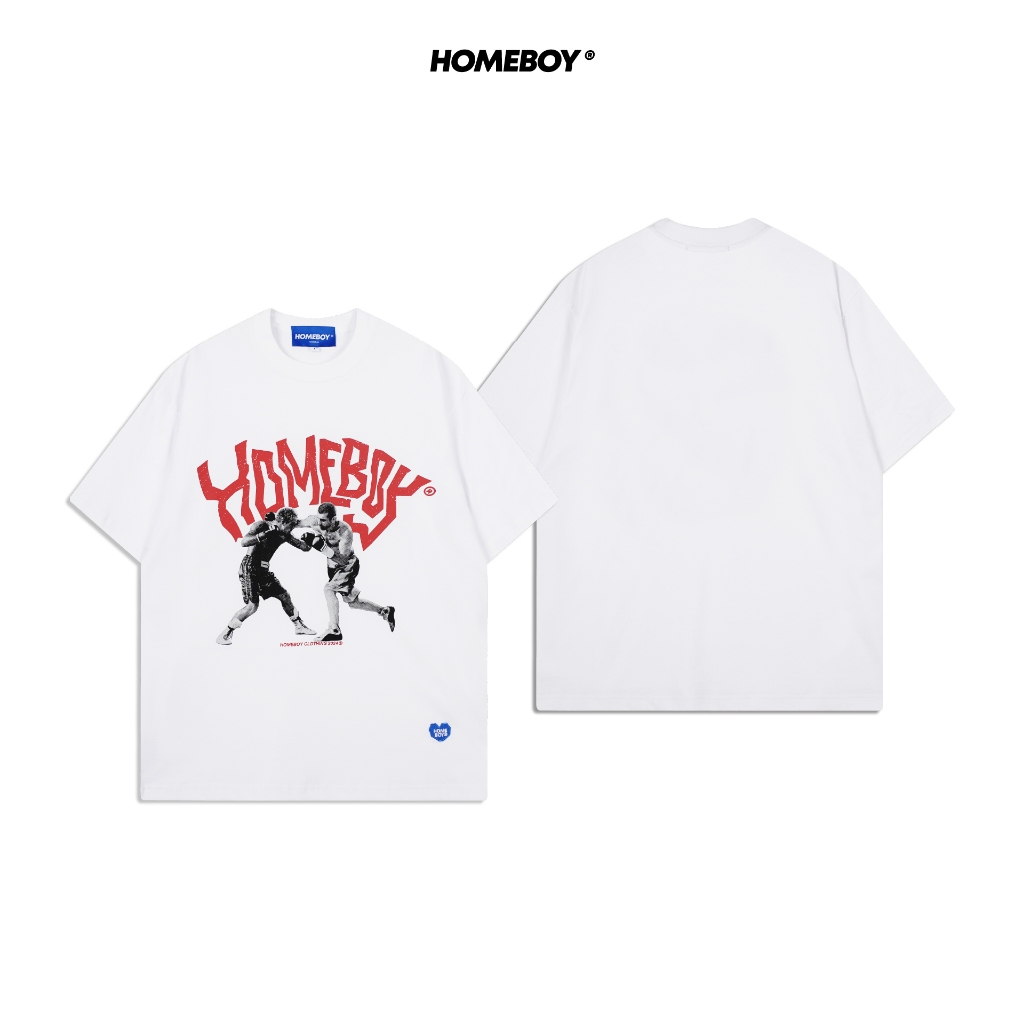 HOMEBOY เสื้อยืด UNISEX ลาย HB.BOXING - WHITE | Shopee Thailand