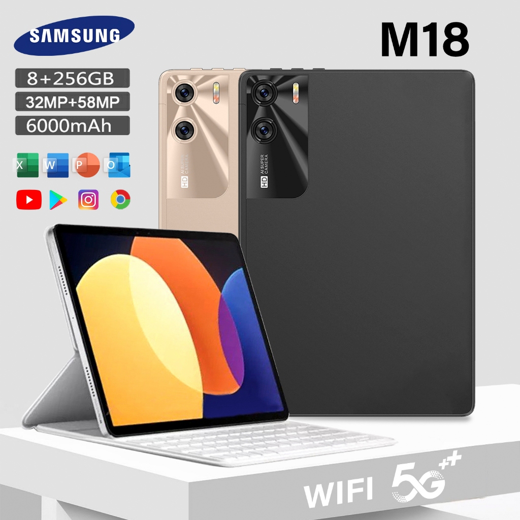 แท็บเล็ต galaxy M18 12+512GB Android 11.0 ช่องใส่ซิมคู่ เชื่อมต่อ wifi ...